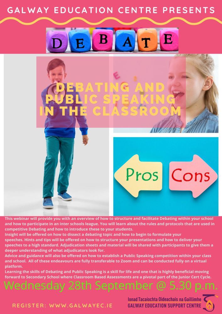 Debating and Public Speaking in the Classroom-Primary - Welcome to Galway Education Support ...