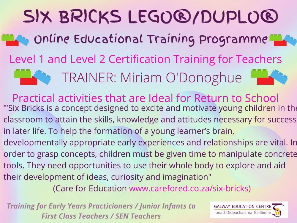 SIX BRICKS LEGO®/DUPLO® Online Educational Training Programme-Primary ...