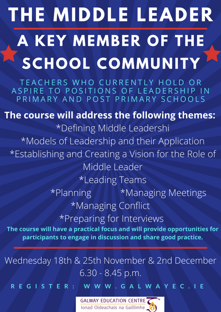 The Middle Leader: A Key Member of the School Community-Post Primary ...